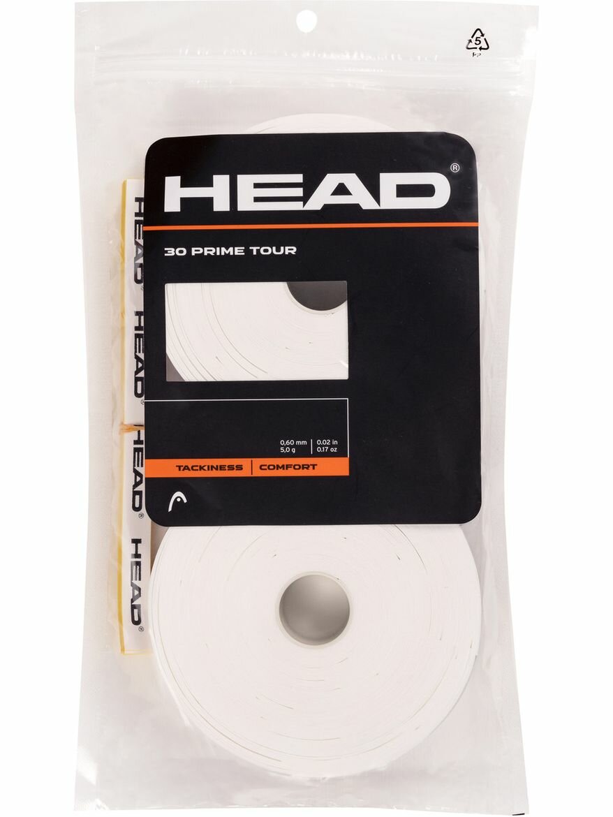 Овергрипы намотка для ракетки Head Prime Tour 30 pcs Pack (Overgrip) WH Унисекс