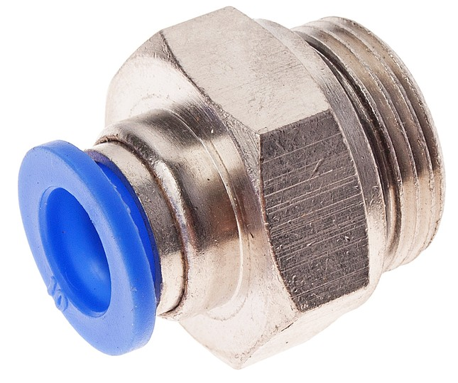 Соединитель трубки пвх, полиамид d=10мм (наружная резьба) м22х1.5 прямой металлический pc m22x1.5 d=