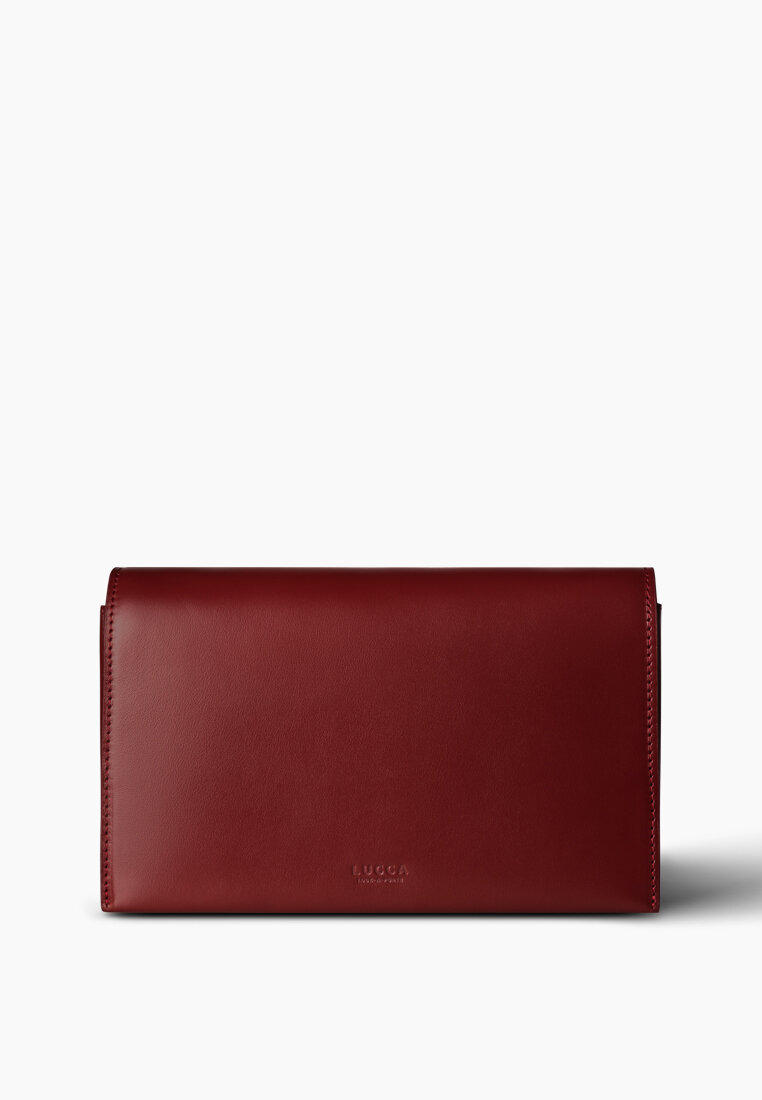 Сумка клатч LUCCA, фактура гладкая, красный