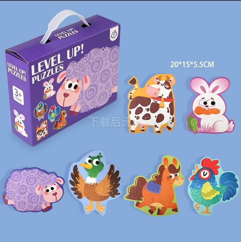 Детские магнитные развивающие игрушки для раннего образования ，Большой кусок, ферма + сумка