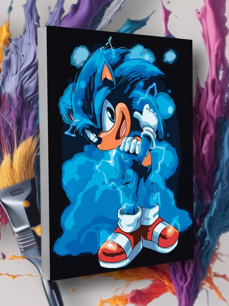 Картина по номерам Соник