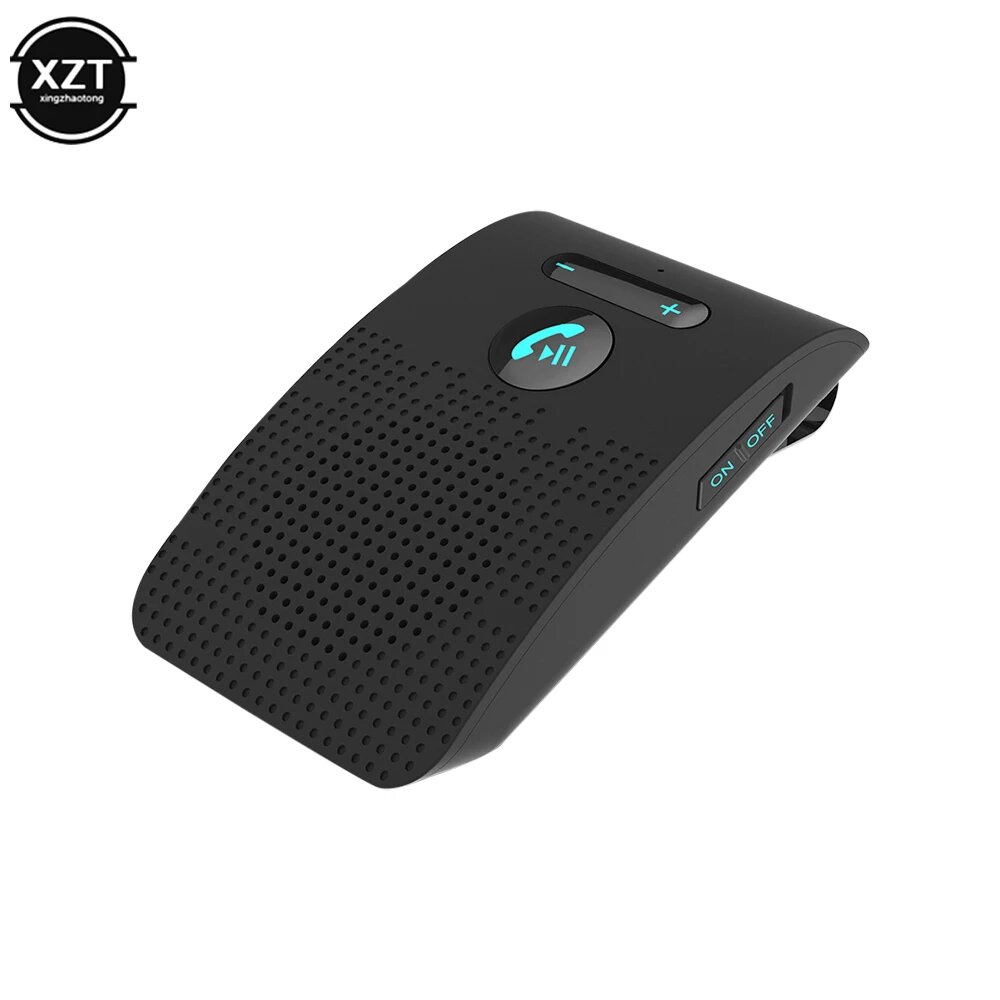 Bluetooth-совместимый автомобильный комплект громкой связи, солнцезащитный козырек, беспроводной динамик, многоточечный громкой связи, BT динамик, автомобильные аксессуары, black