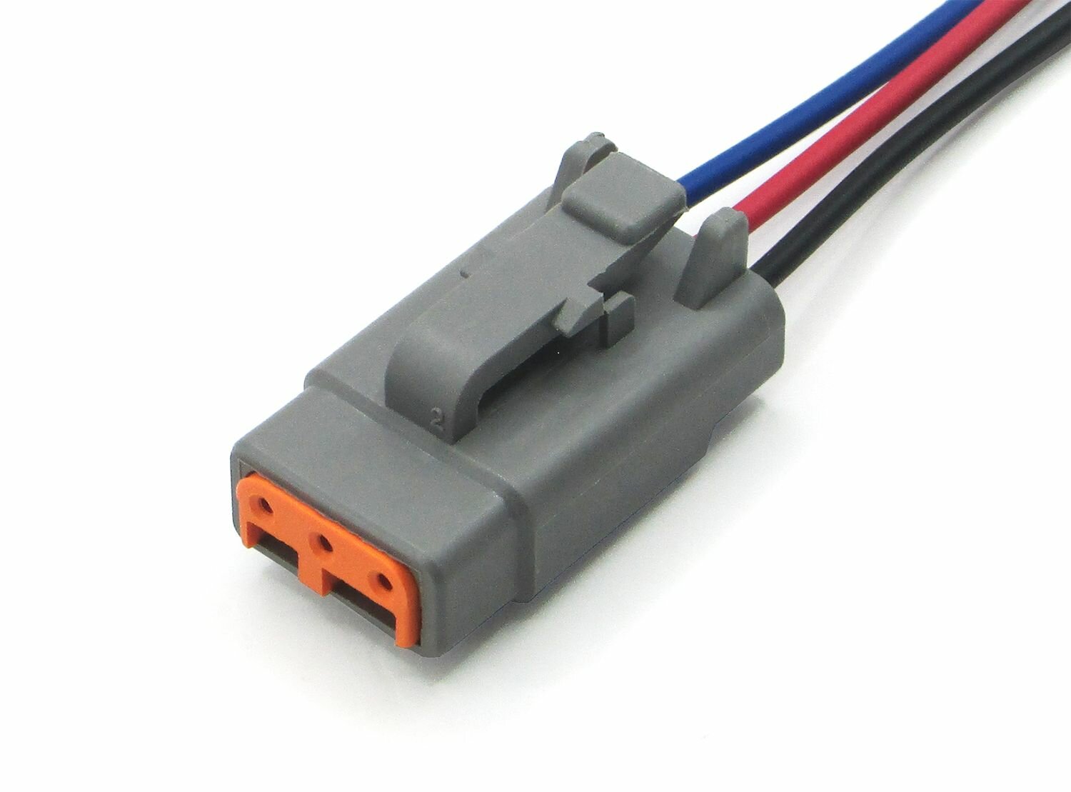 Разъем Deutsch 3 контакта (3pin) под сечение провода 0.5-0.8 кв. мм для ГАЗ, КАМАЗ, МАЗ, урал, DAF, IVECO, MAN, Mercedes, Renault, Scania, Tatra.