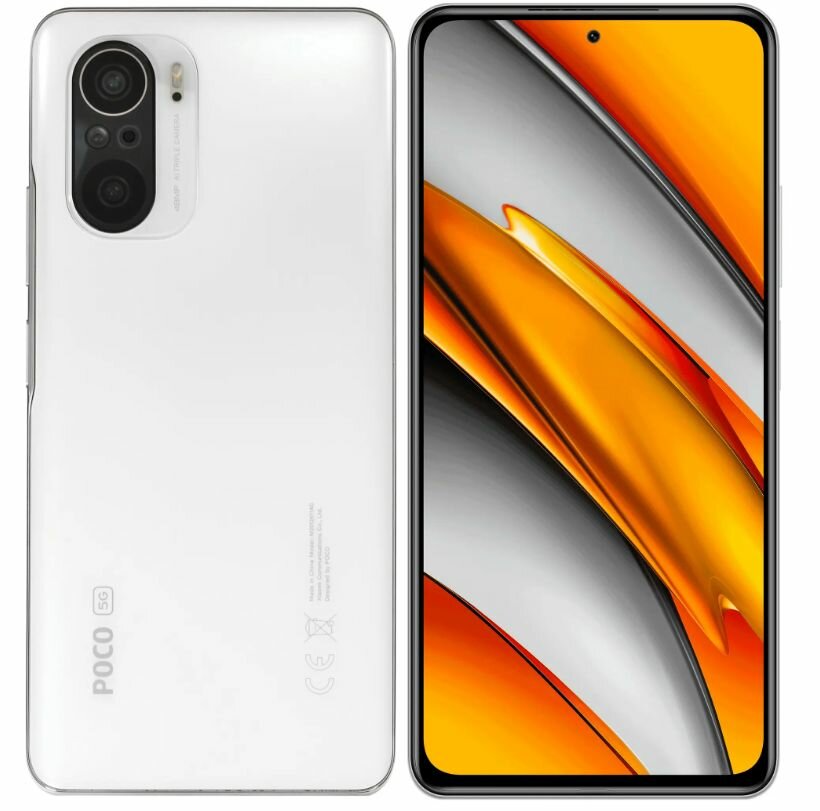 6,67" Смартфон POCO F3 128 ГБ (F3) белый - 8 x 3,2 ГГц, 6 ГБ, 2 SIM, AMOLED, 2400х1080, 48+8+5 Мп, 5G, 4520 мА*ч