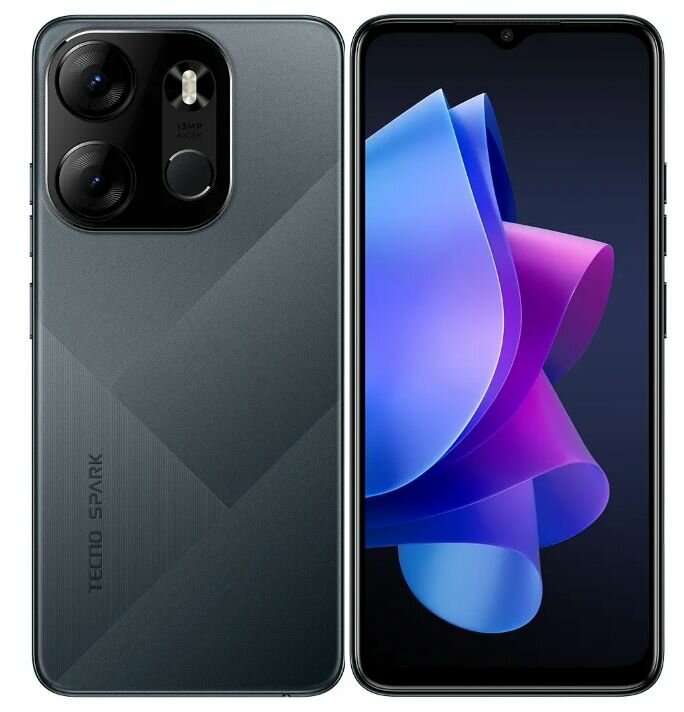 6,56" Смартфон Tecno SPARK Go 2023 3/64 ГБ (4895180796296) 2023, черный