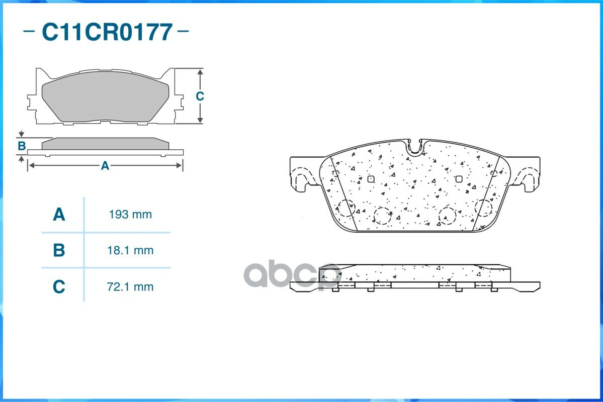 Тормозные колодки передние, LOW METALLIC CWORKS арт. C11CR0177