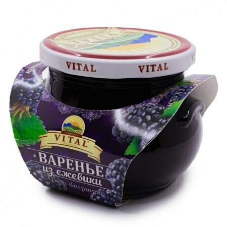 Варенье ЭКО Гарден "Vital", ежевика, стеклянная банка, 430 г
