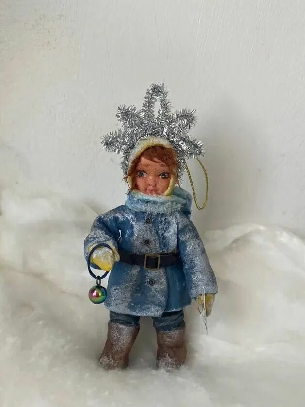 Ватная игрушка новогодняя