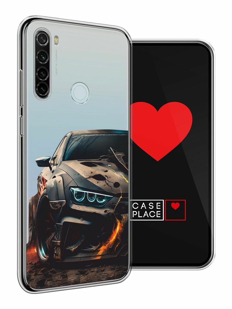 Чехол на Xiaomi Redmi Note 8T / Сяоми Редми Нот 8Т с принтом "На износ", прозрачный — фото 1