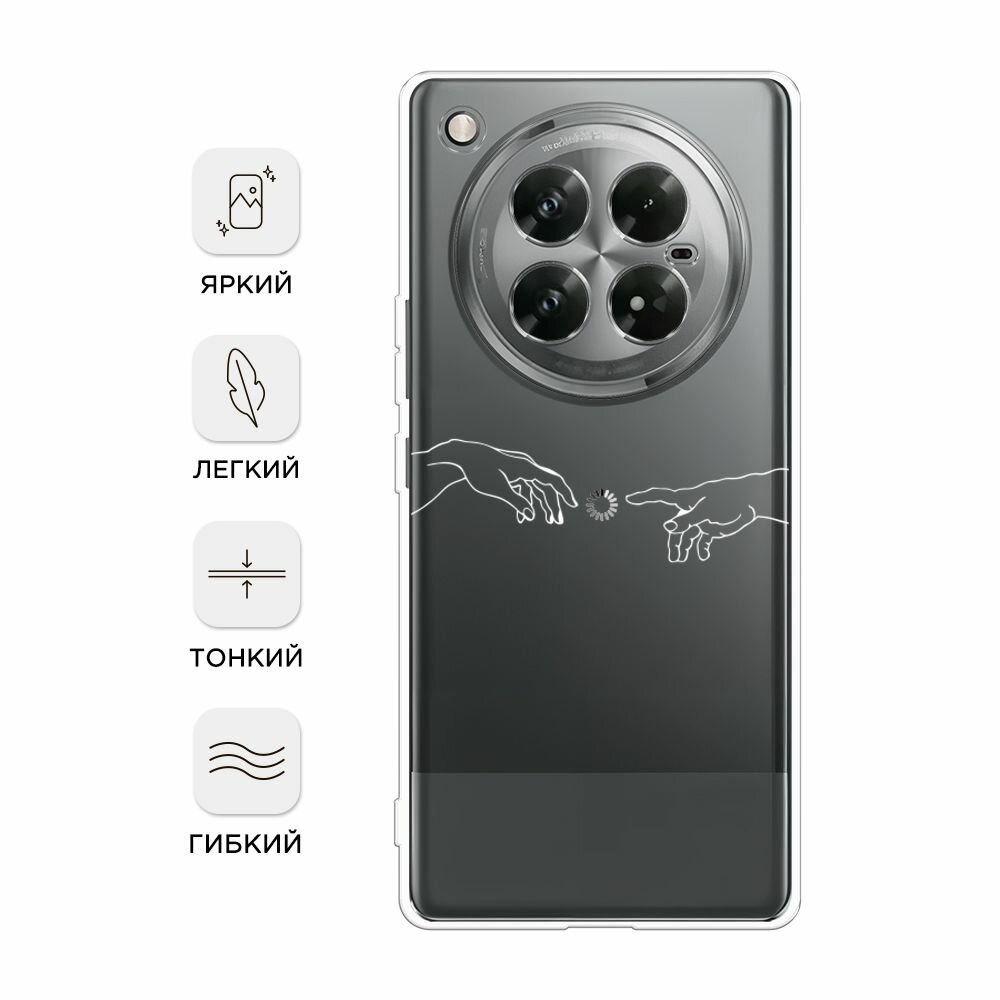 Чехол на Infinix Zero 40 5G / Инфиникс Зеро 40 5G с принтом "Загрузка творения", прозрачный — фото 1