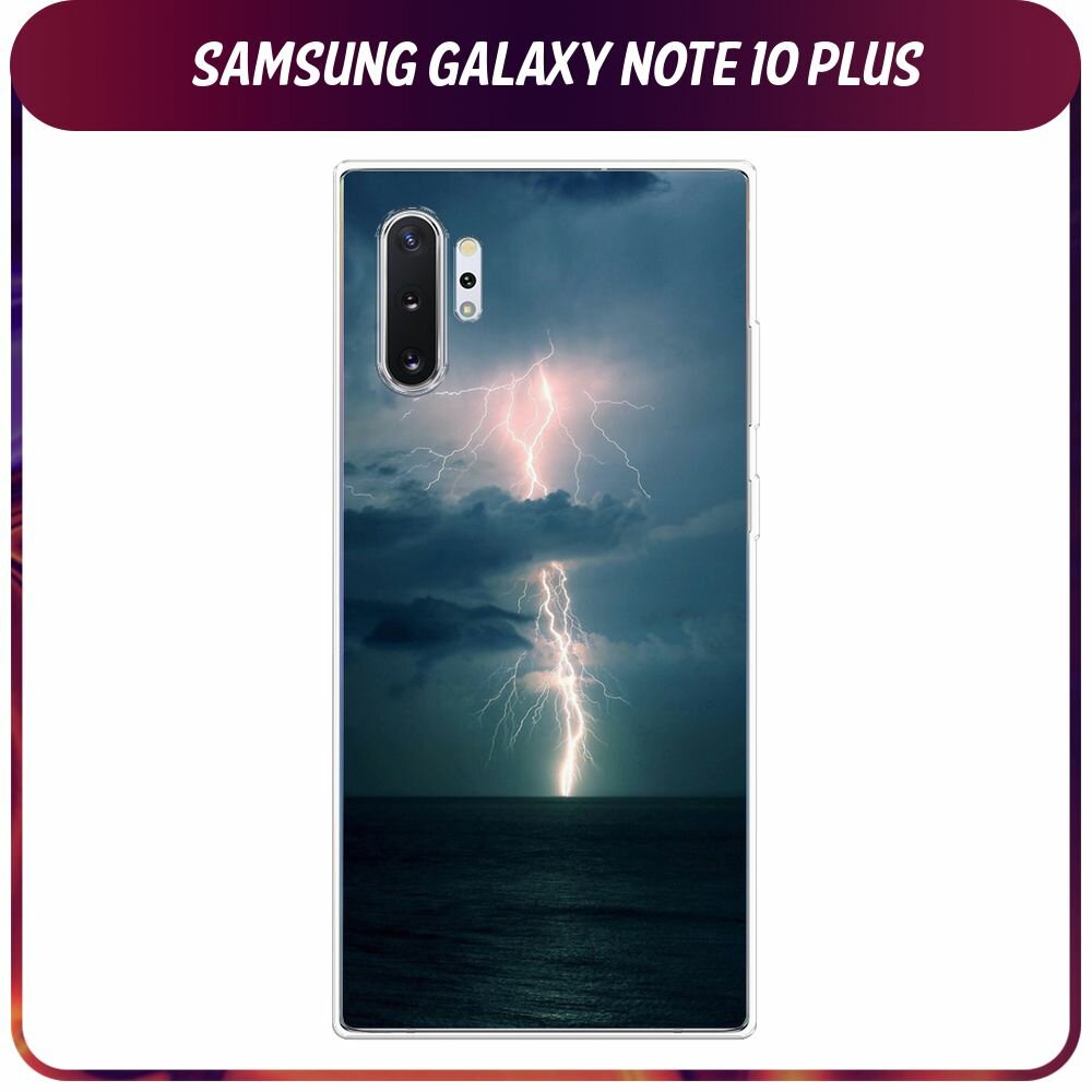Чехол на Samsung Galaxy Note 10 + / Самсунг Гэлакси Нот 10 Плюс с принтом "Молния 1"