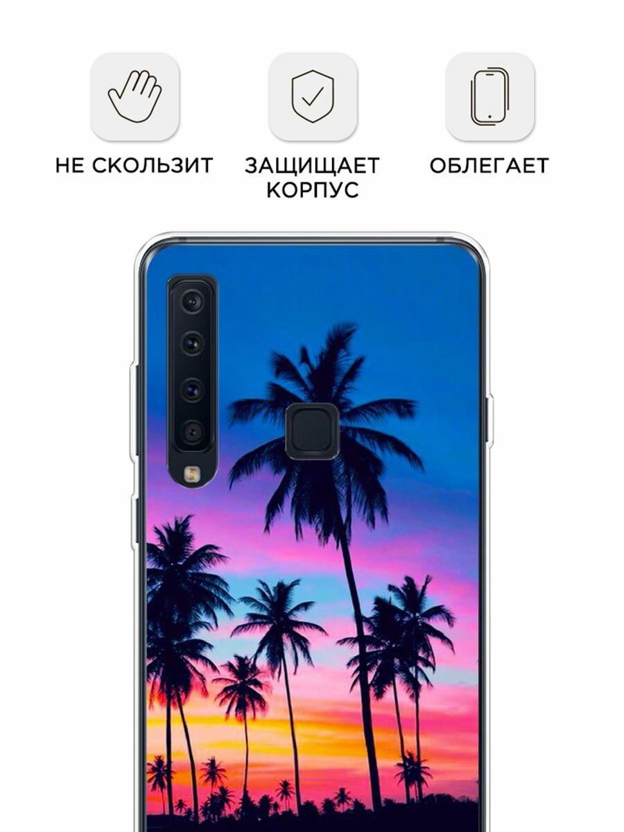 Чехол на Samsung Galaxy A9 2018 / Самсунг Галакси А9 2018 с принтом "Закат 5" — фото 1