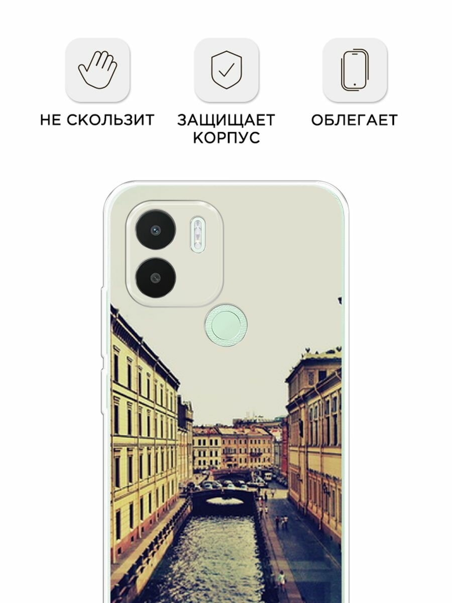 Чехол на Xiaomi Redmi A1+/Redmi A2+/Poco C51/C50 / Редми A1+ с принтом "Санкт-Петербург" — фото 1
