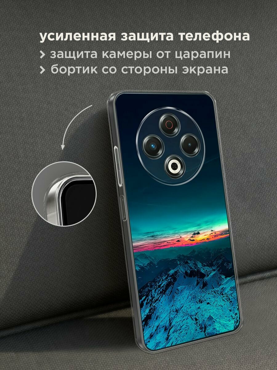 Чехол на Tecno Spark 30 / Текно Спарк 30 с принтом "Закат в горах" — фото 1
