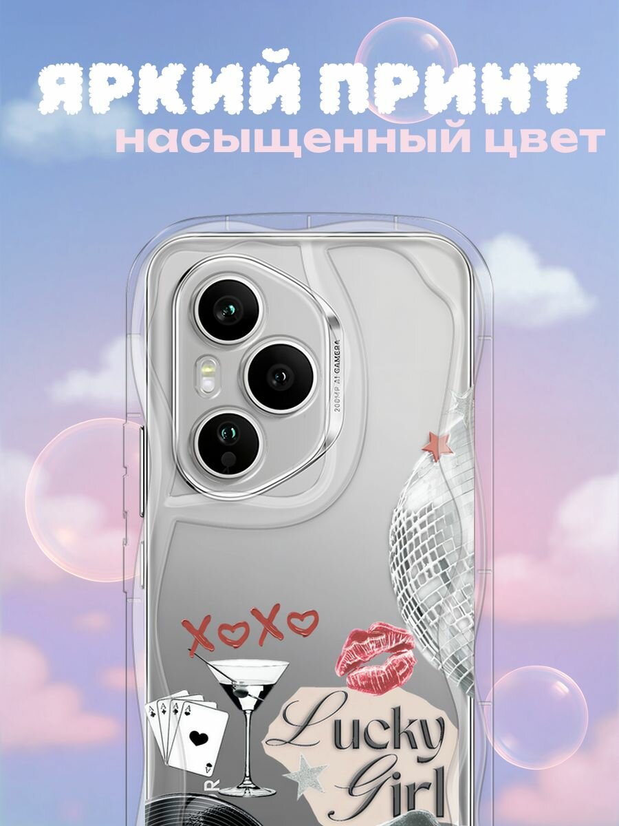 Чехол на Honor 400 Pro / Хонор 400 Pro с принтом xoxo lucky girl 2 — фото 1