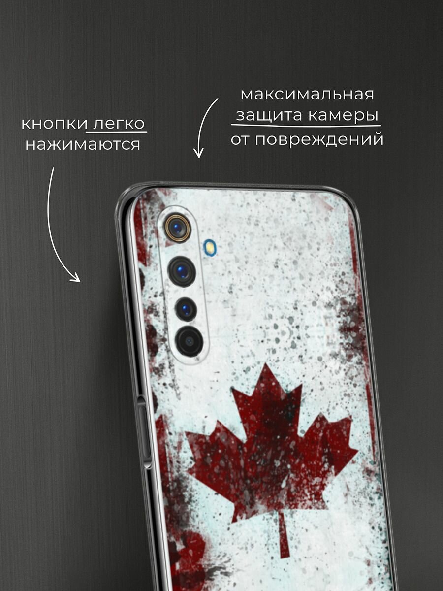 Силиконовый чехол на Realme 6 Pro / Реалми 6 Про с принтом "Канада" — фото 1