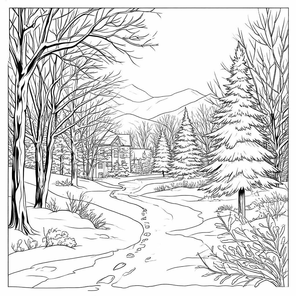 Набор детских раскрасок "Времена года Зима", плотная бумага формата А4, 10 шт, от 1 года