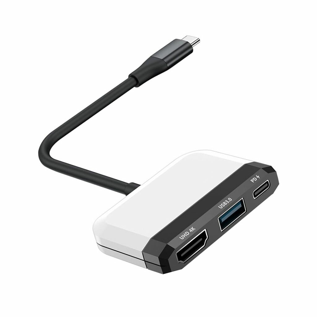 Портативная док-станция для телевизора Type c 3-в-1-белый