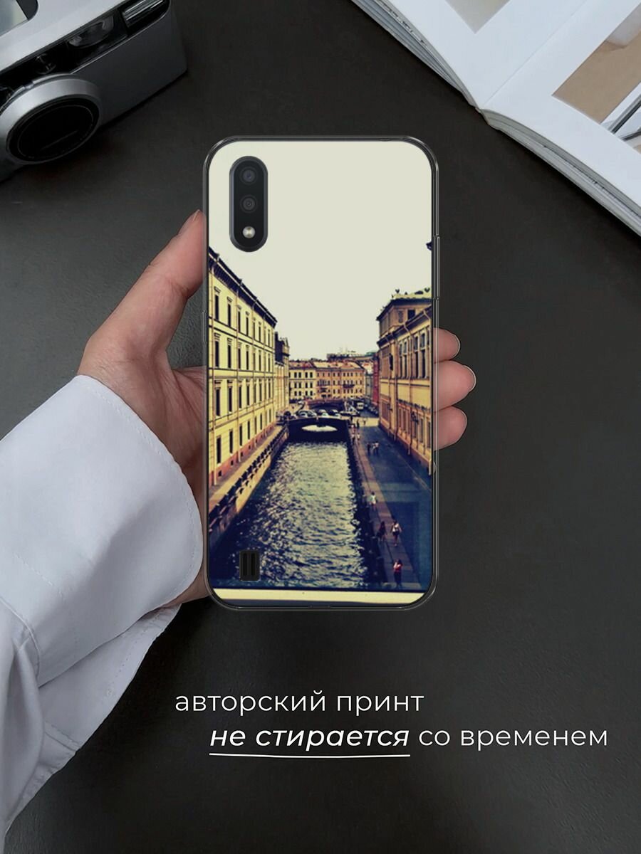 Чехол на Samsung Galaxy A01 / Самсунг Гэлакси А01 с принтом "Санкт-Петербург" — фото 1