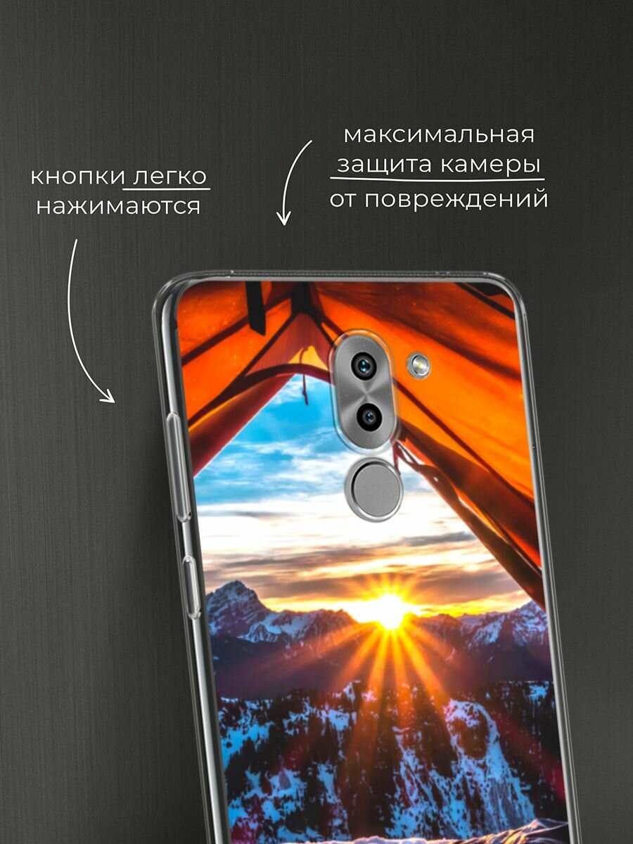 Силиконовый чехол на Honor 6X / Хонор 6Х с принтом "Горы 7" — фото 1