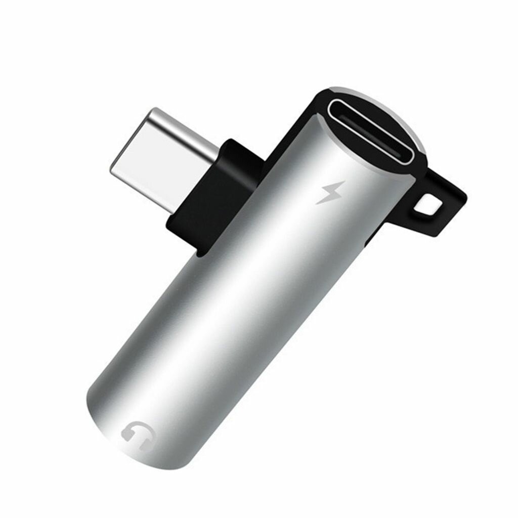 Цифровой аудиоадаптер ЦАП для вызова типа c "два в одном" 3,5 мм-серебристый