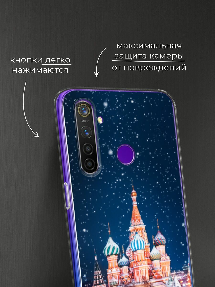 Силиконовый чехол на Realme 5 Pro / Реалми 5 Про с принтом "Москва 1" — фото 1