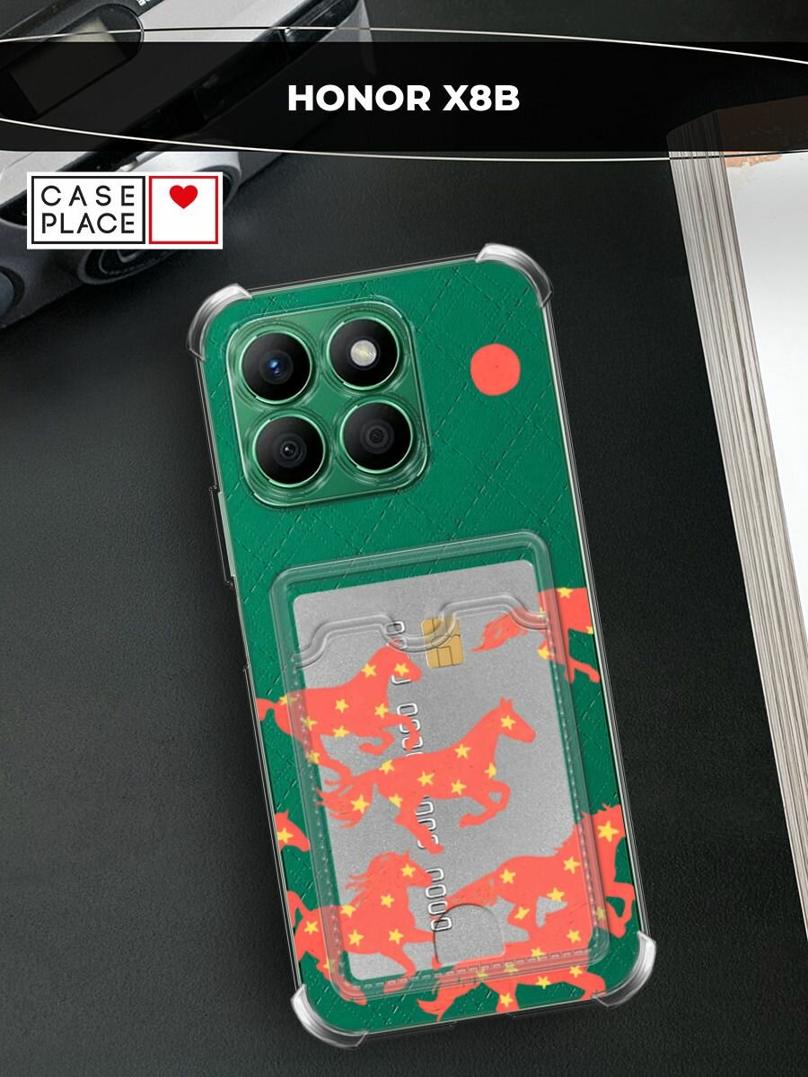 Чехол на Honor X8b (Хонор X8B) с картой и принтом "Берущее под луной стадо"
