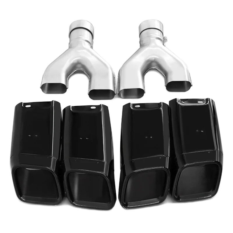 2 шт./лот из нержавеющей стали SVO Quad выхлопные наконечники для Range Rover L405 автоobiography глушитель наконечник насадка выхлопная труба Black