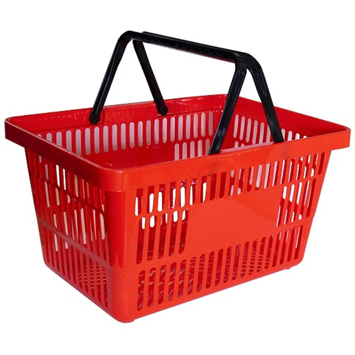 Корзина покупательская MDM_PL-722/KRZ.722.5. RD красный (2 ручки) 22л 5шт/уп
