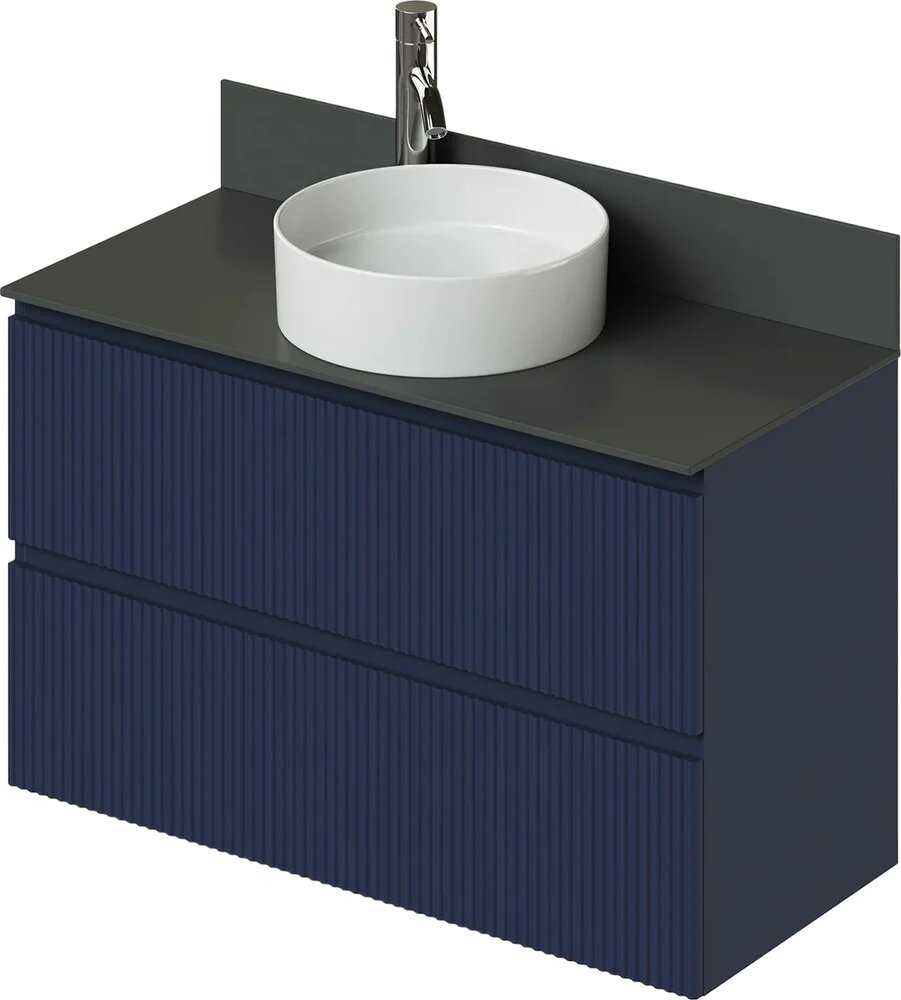 Тумба под раковину со столешницей Itana Kate 100 подвесная, океания