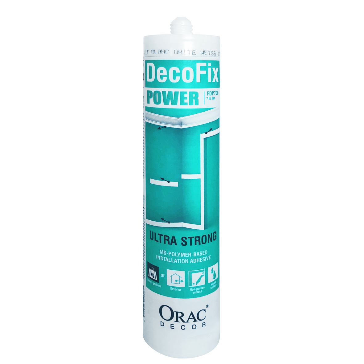 Клей Монтажный Orac Decor FDP700 Decofix Power 310мл Белый, Сверхсильная Фиксация / Орак Декор.