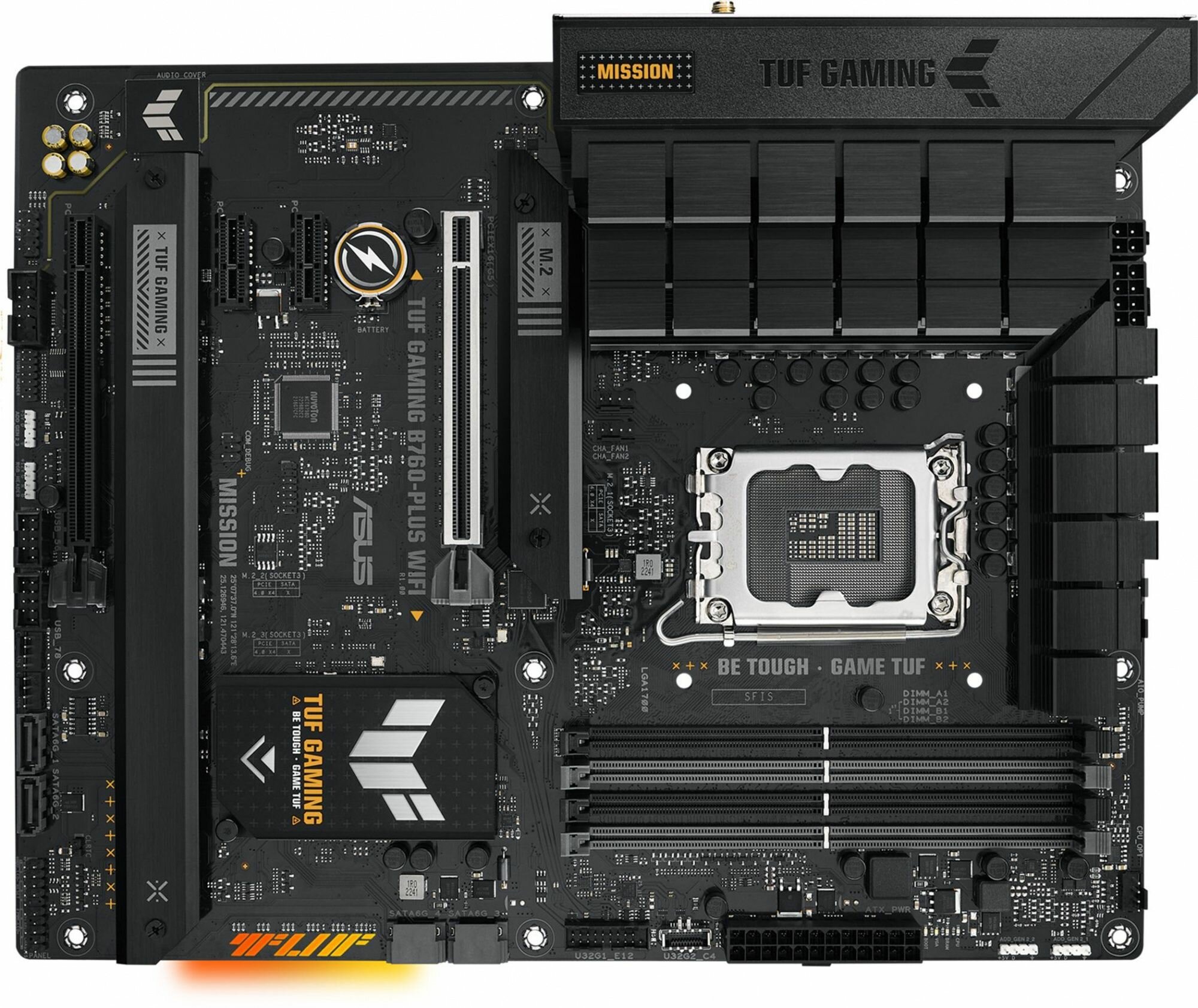 Материнская плата Asus TUF GAMING B760-PLUS WIFI Soc-1700 Intel B760 4xDDR5 ATX RAID+HDMI+DP