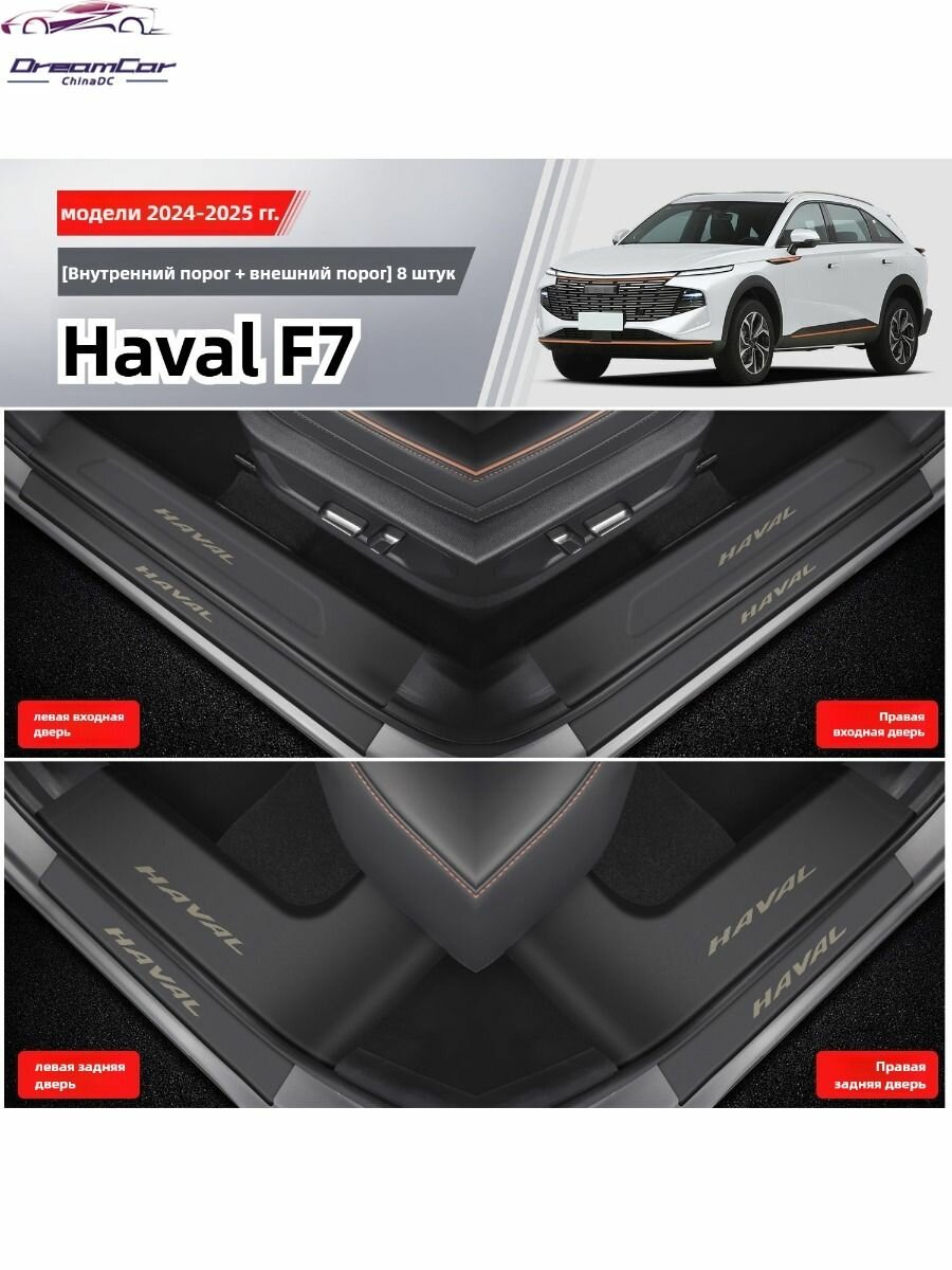 2024-2025 Haval F7 II Защита порога двери автомобиля, Наклейки на машину Haval F7 II 2024-2025, Красиво и практично.
