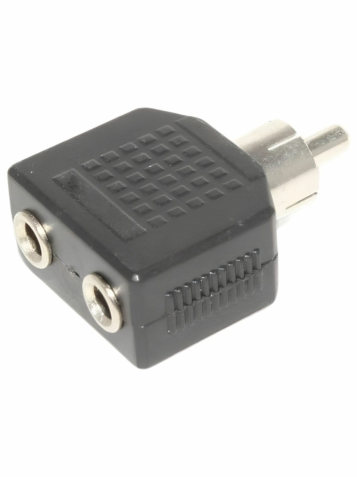 Переходник RCA "папа" на 2 Jack 3.5 мм "мама", пластик