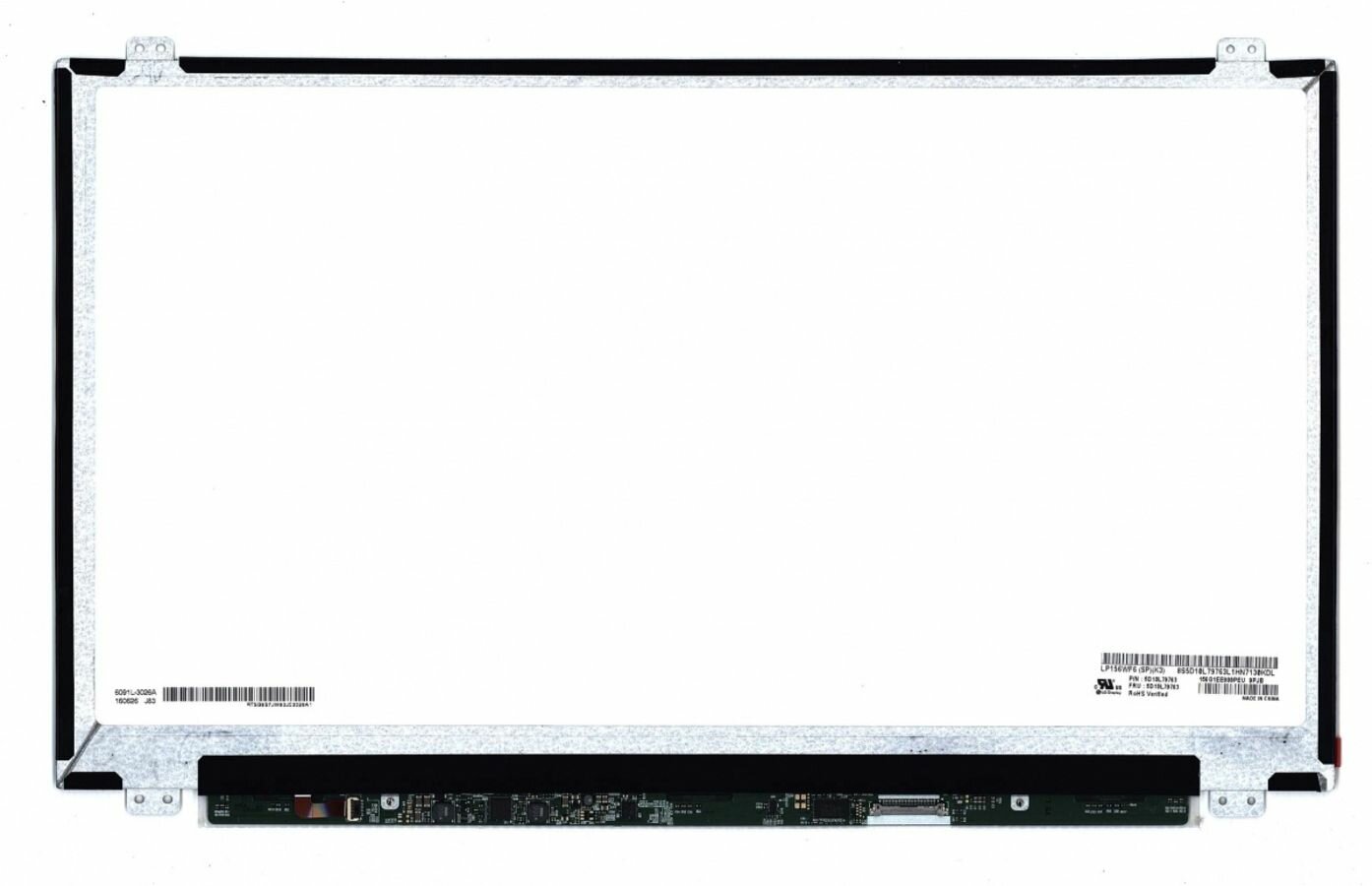 Матрица совместимая с LP156WF6(SP)(K3), Диагональ 15.6, 1920x1080 (Full HD), Светодиодная (LED)
