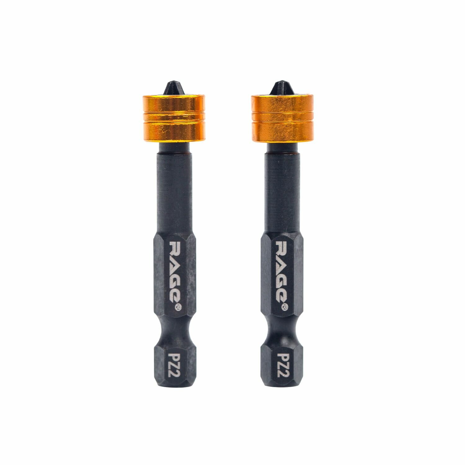 Биты RAGE с магнитным ограничителем для шуруповерта S2 PZ2 x 50 мм, 2 шт