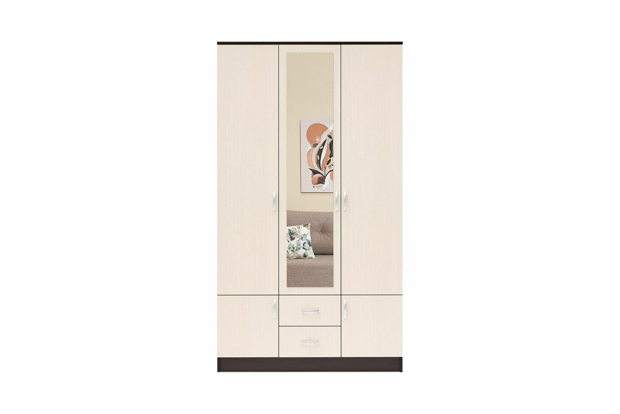 Шкаф 3-х створчатый Ронда ШК-3 венге / дуб белфорд