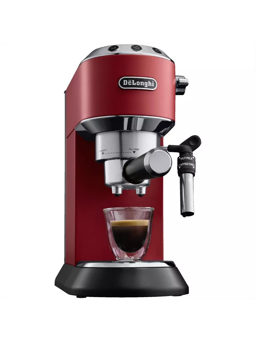Кофемашина DeLonghi EC 685, красная, рожковая, 1350Вт, 15бар