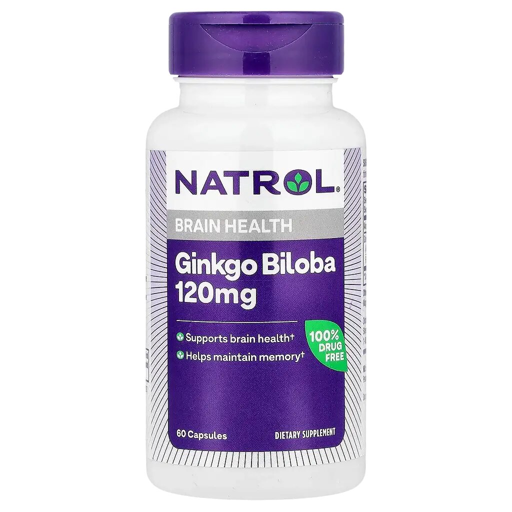 Natrol Гинкго Билоба/Ginkgo Biloba капсулы массой 120 мг 60 шт