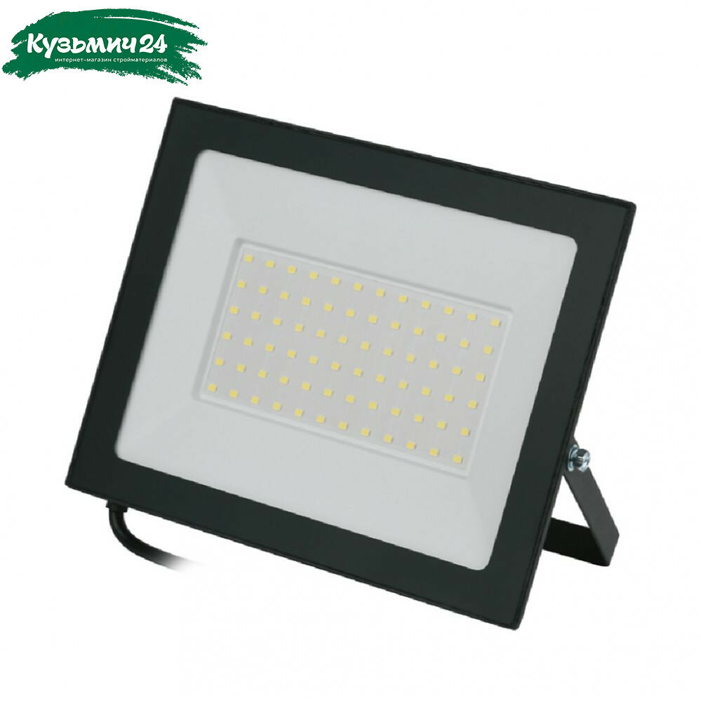 Прожектор светодиодный Volpe ULF-Q519 100 Вт, 6500K SENSOR IP65 с датчиком движения, черный, 1 шт.
