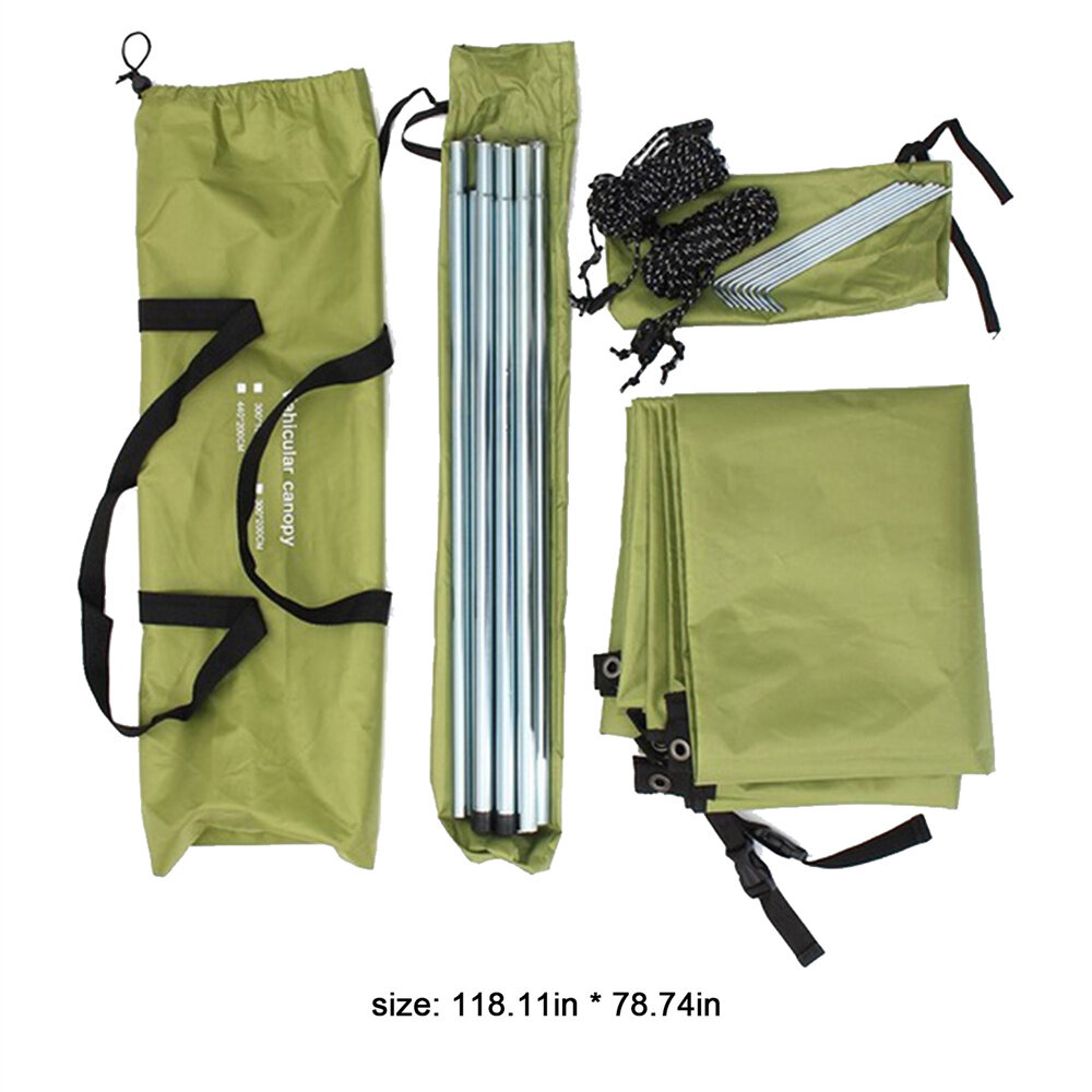 Автомобильное Укрытие Тень Кемпинг Боковая Крыша Автомобиля Верхняя Палатка Тент Водонепроницаемый Портативный Кемпинг Палатка Автомобильная Крыша Дождевой Навес