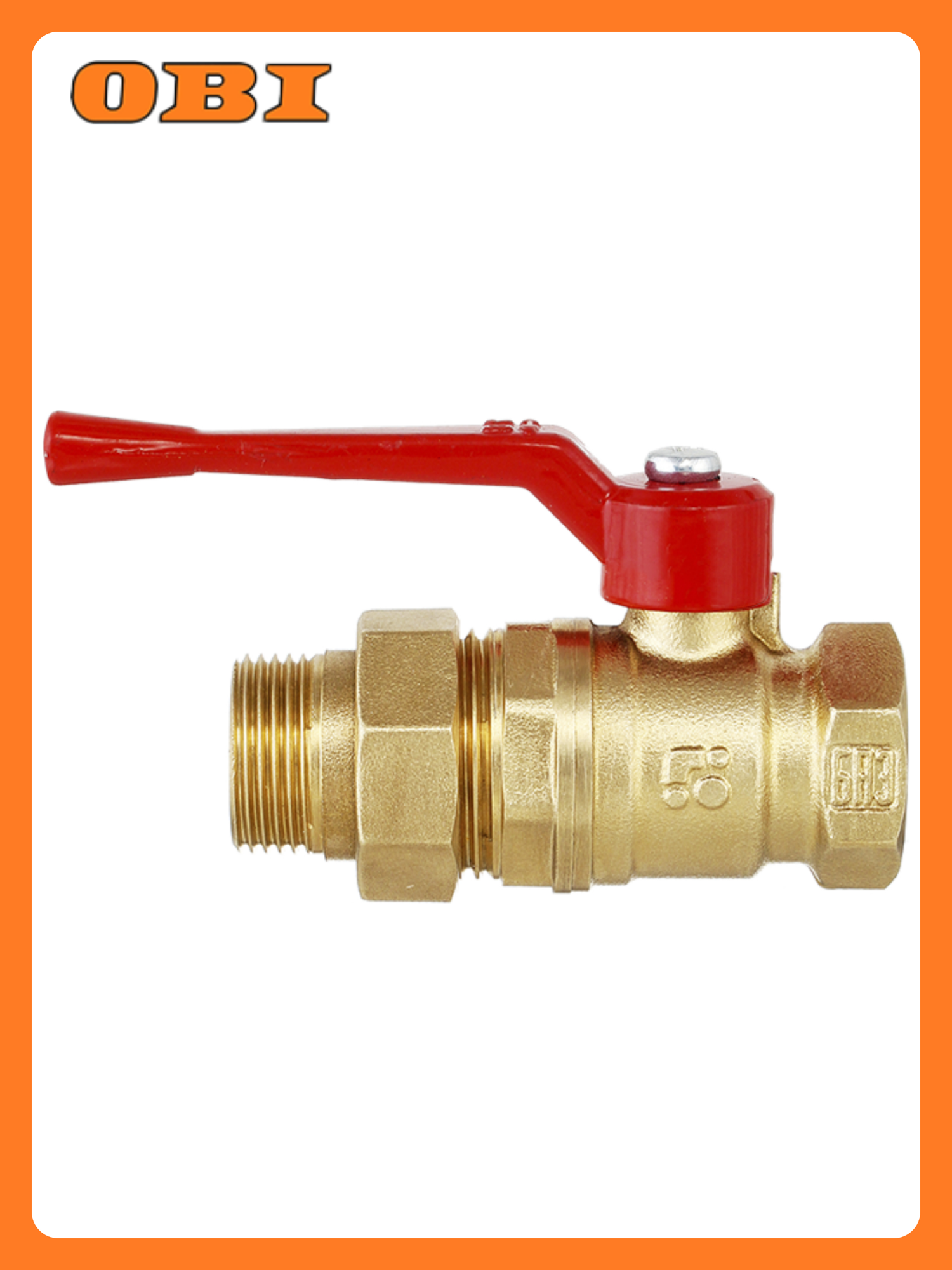 Кран шаровой с американкой БАЗ Standart 11Б27п1 ручка "рычаг" 1"-1" вн.-нар. DN25 PN40