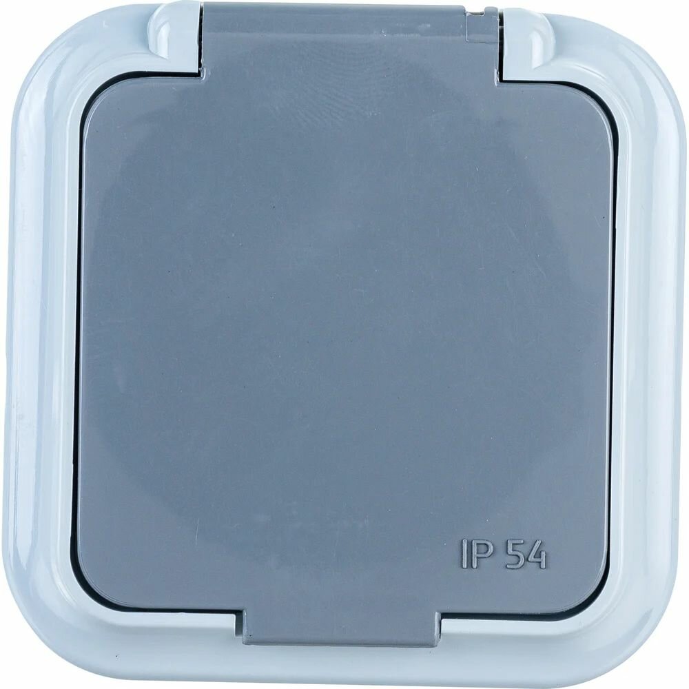 Одноместная розетка BYLECTRICA пралеска аква РА16-097 03