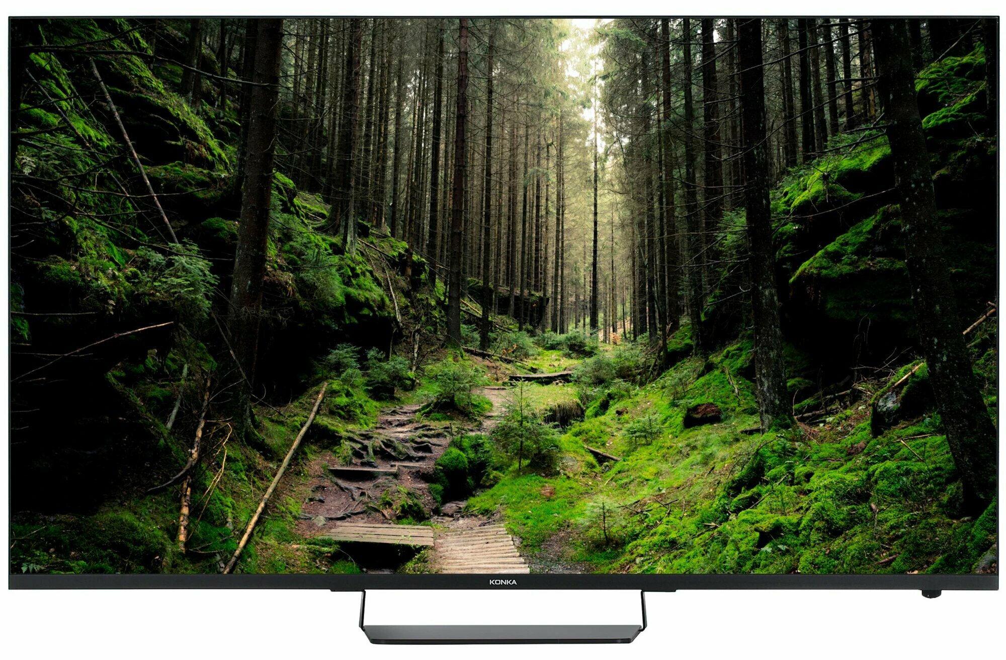 55" (140 см) Телевизор Konka Q55, черный (Direct LED, QLED, 4K UltraHD, Wi-Fi, 60 Гц, webOS)