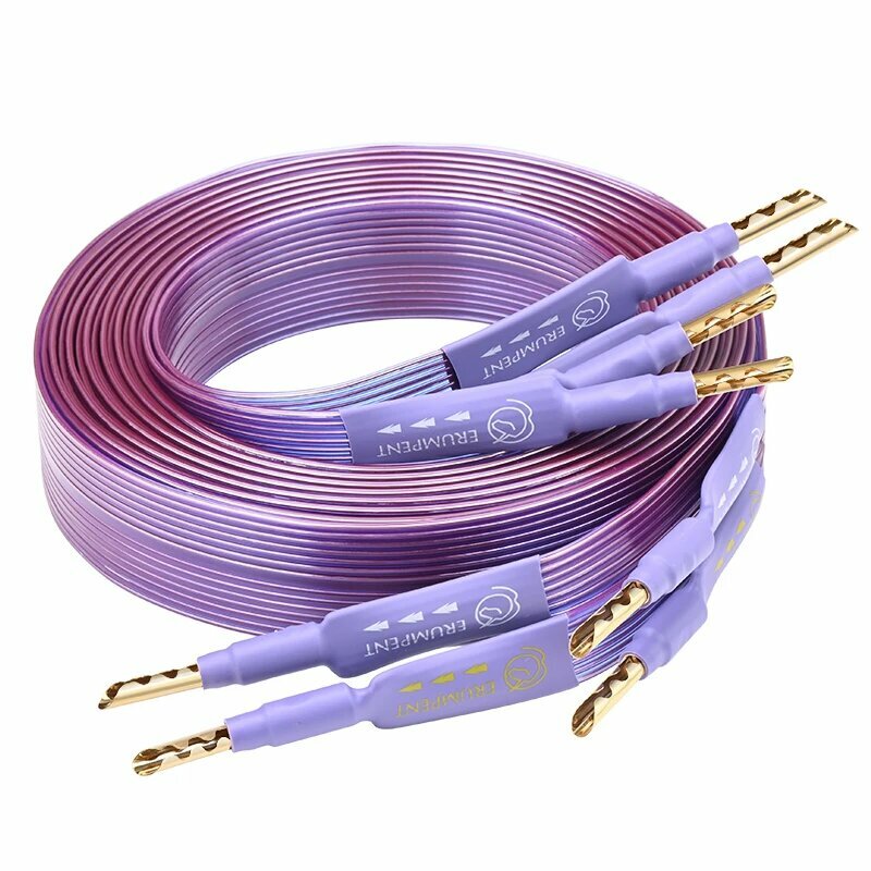 ERUMPENT HiFi OCC кабель для динамиков, 0.75 м, Banana to Banana