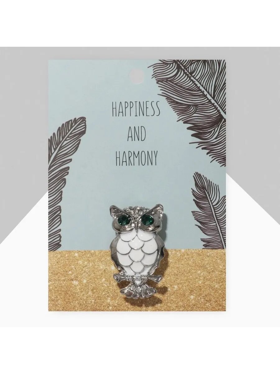 Брошь, эмаль, стразы