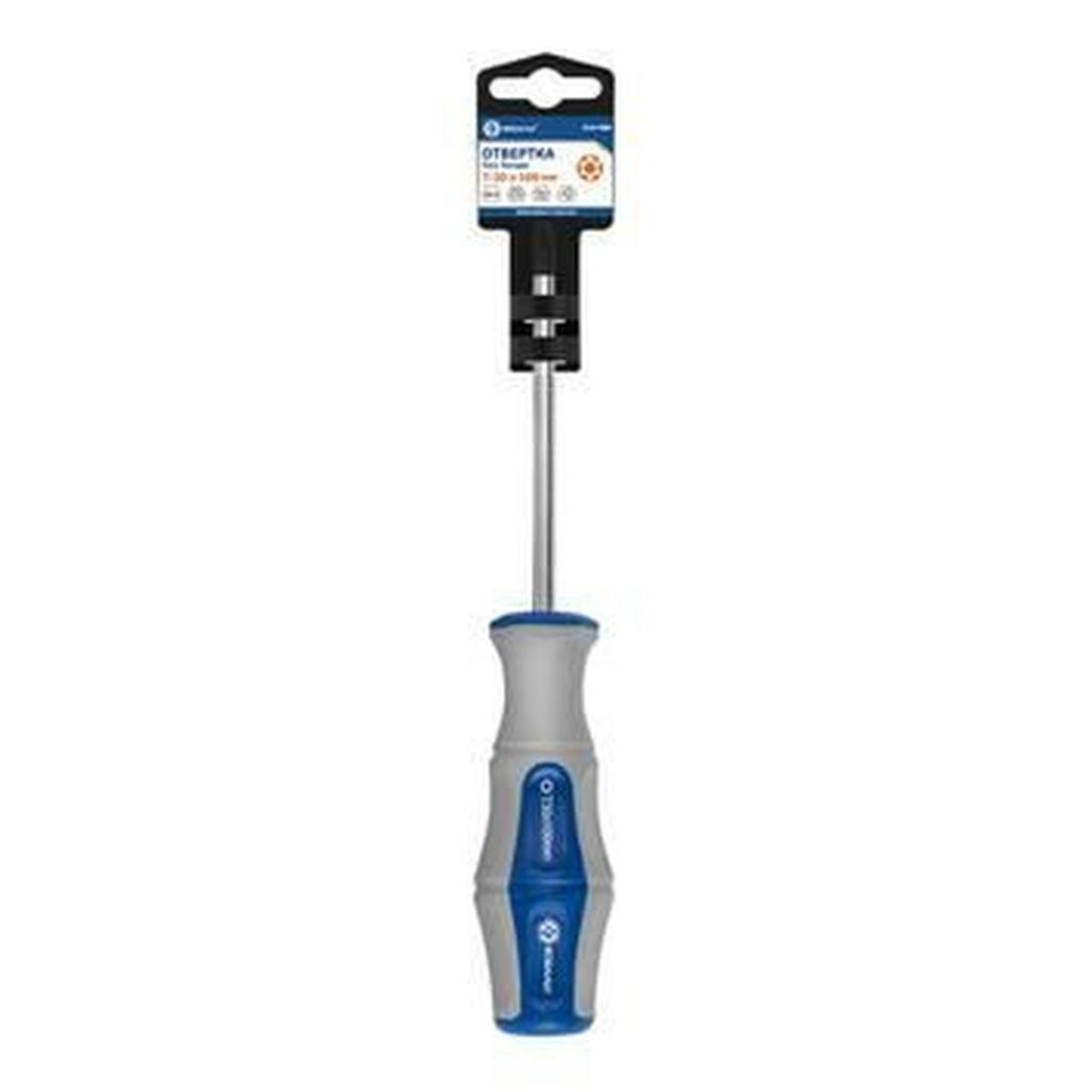 Отвертка Ultra Grip кобальт Torx Tamper-30 х 100 мм, CR-V, двухкомпонентная рукоятка, подвес