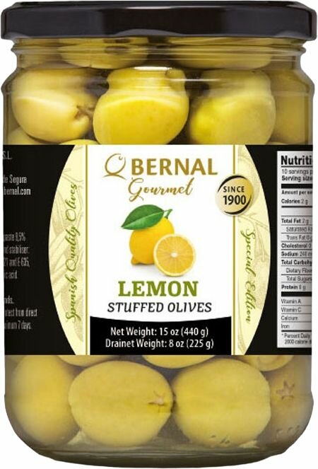 Оливки фаршированные лимоном, 436 г