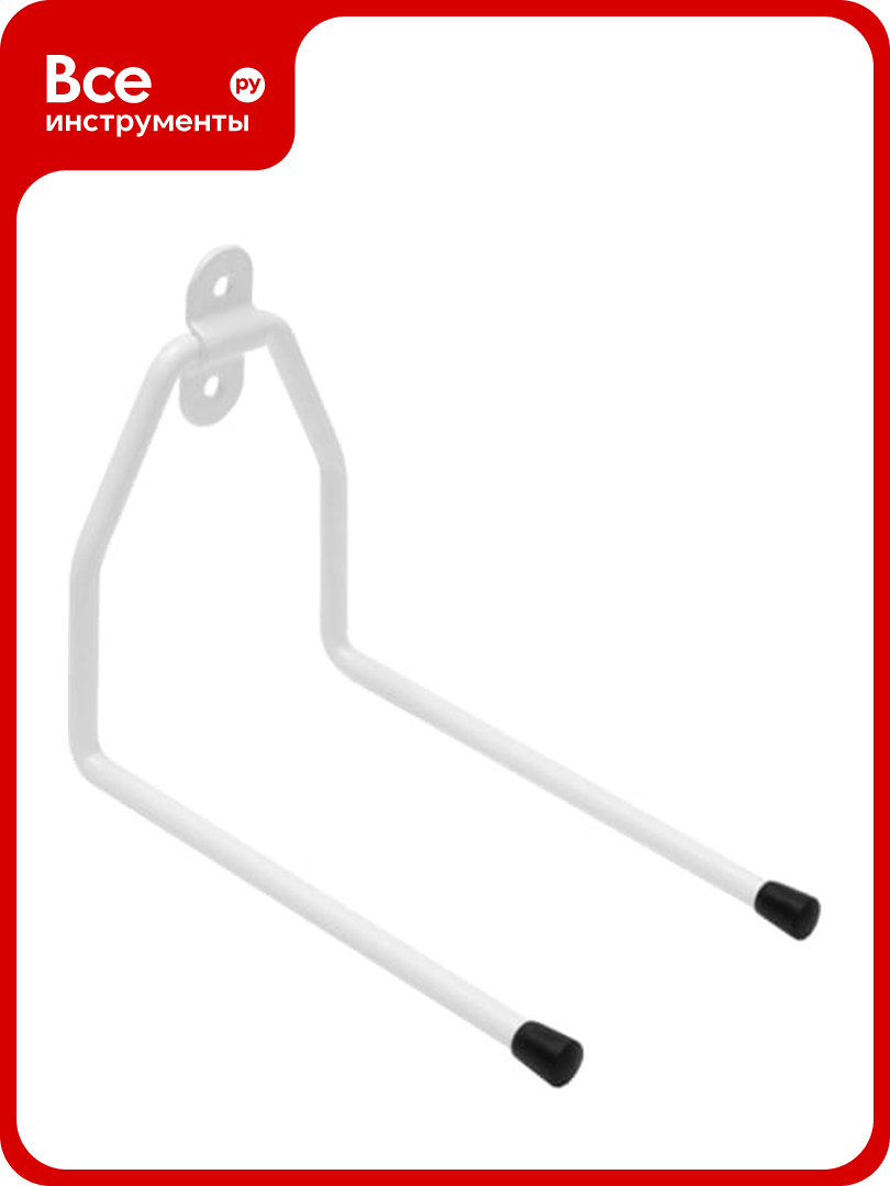 Крюк настенный DOMART L-образный двойной белый, стальной крюк из высококачественной стали для бытового применения