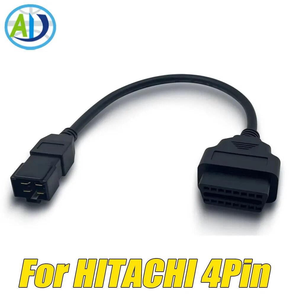 Диагностический кабель OBD2 для HITACHI 4-контактный на 16-контактный диагностический сканер OBD2 для подключения дизельных транспортных средств 24 В с модулем управления HITACHI